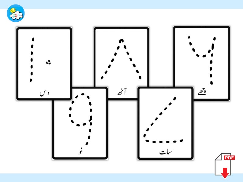 Urdu Number Flashcards - Etsy