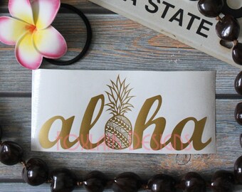 Pineapple Tribal Tattoo Aloha Bumper Sticker Vinyl Decal | Etsy