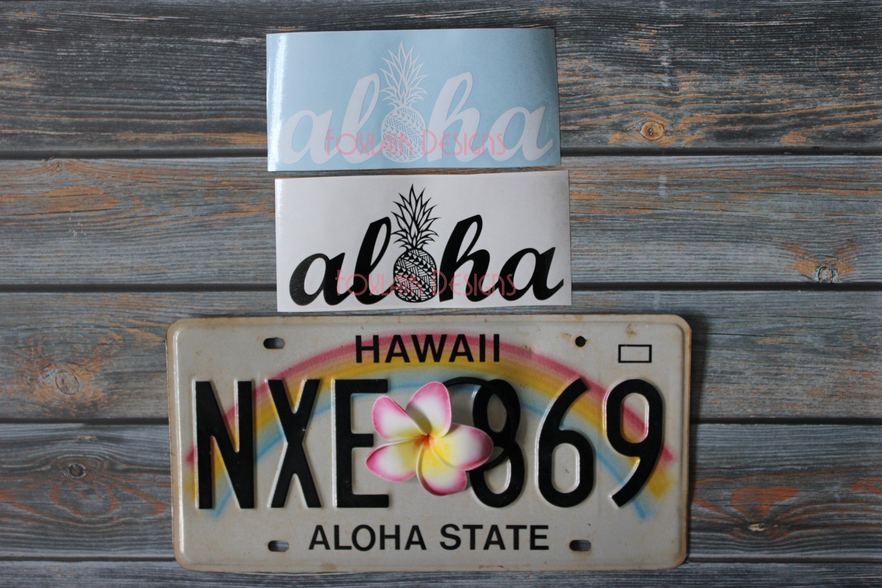Aloha Vinyl Decal Bumper Sticker Hawaiian 808 Pineapple - Etsy