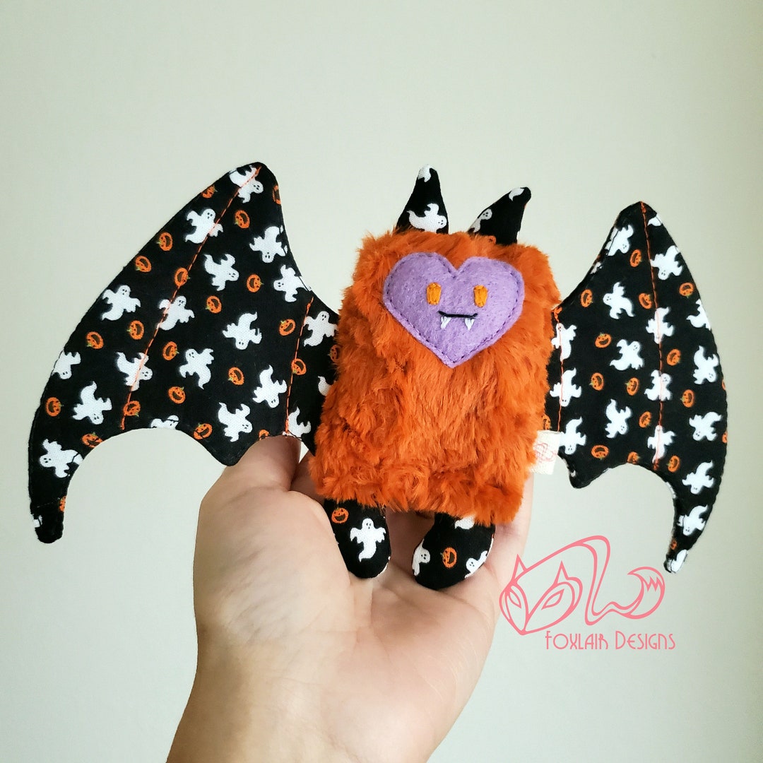 Bat Plush Halloween Stuffed Animal Stuffie Plushie Desk Buddy Spooky ...