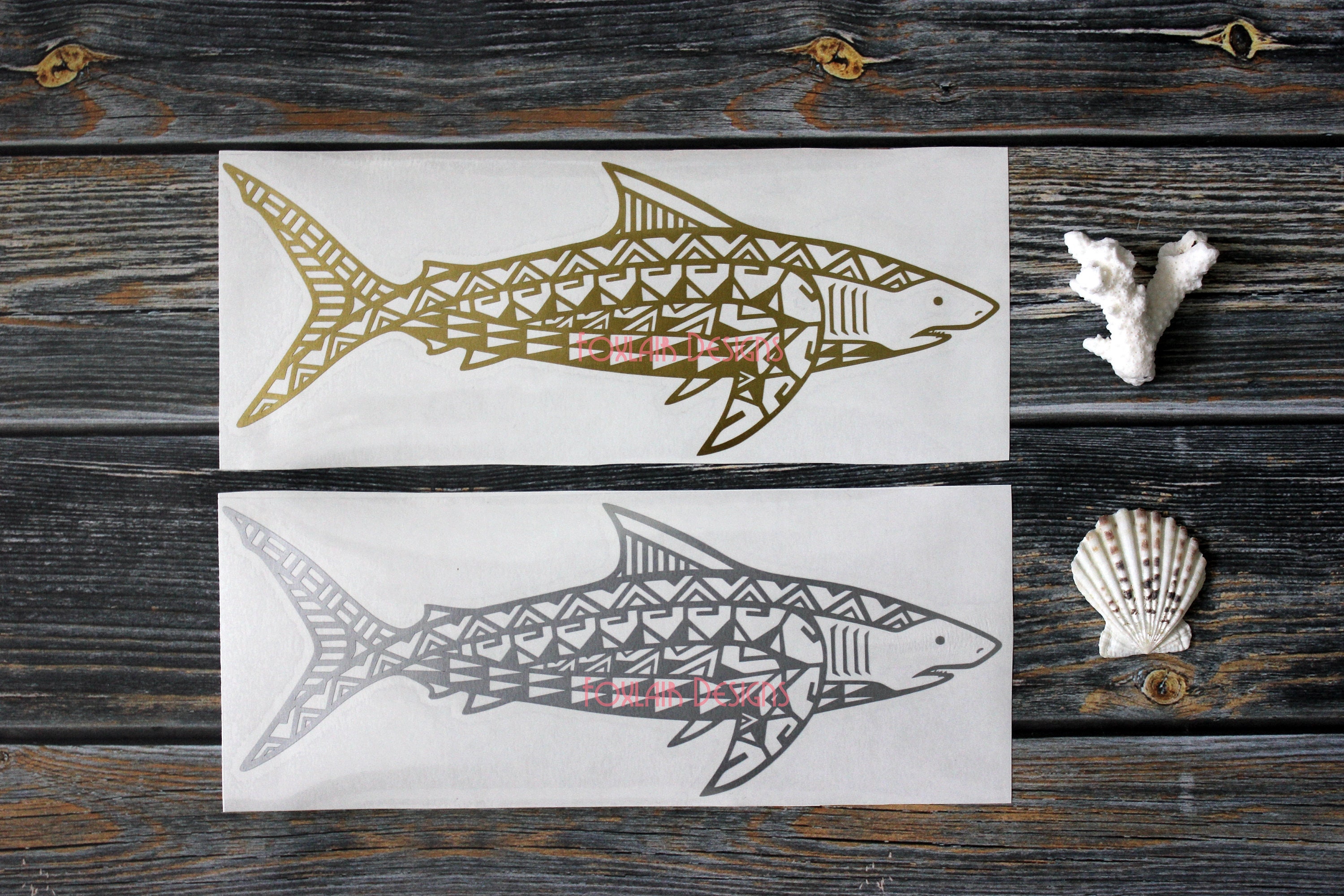 Shark Vinyl Decal Bumper Sticker Great White Deep Sea Fishing - Etsy