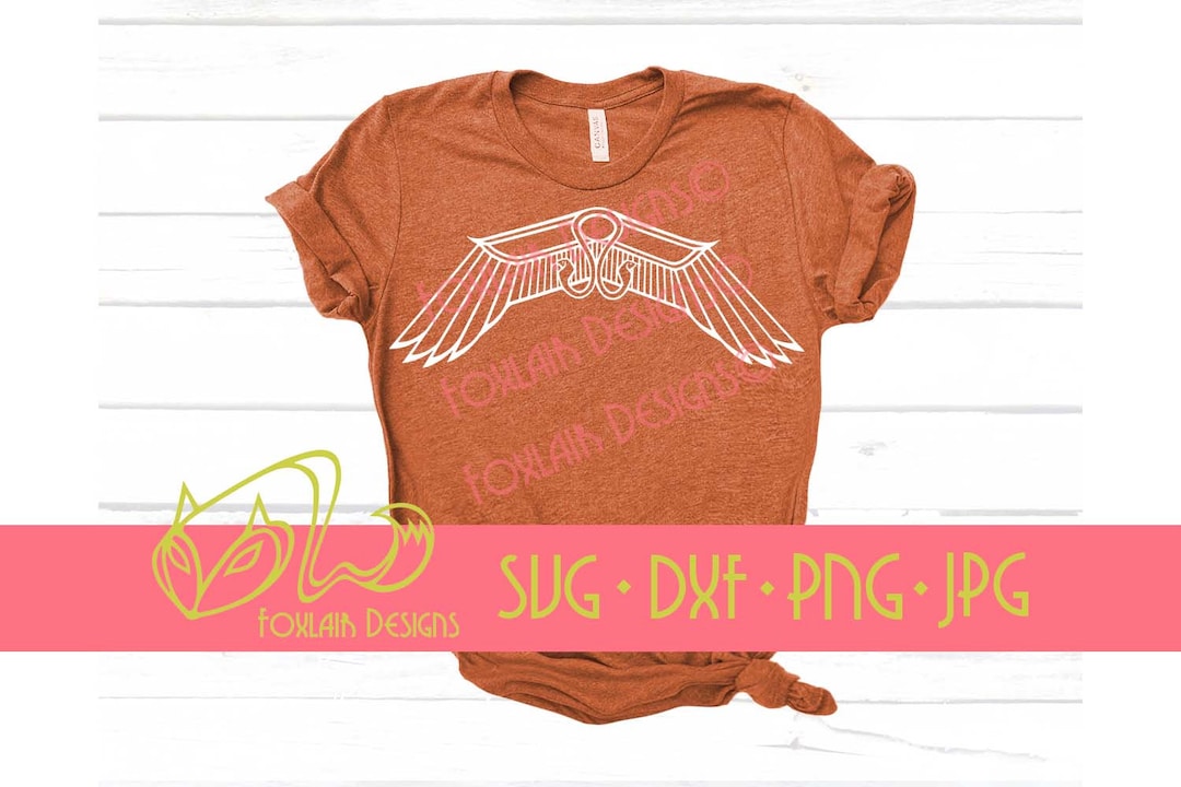 Winged Sun Disc SVG DXF Cut File Download Solar Disk Ancient Egyptian ...