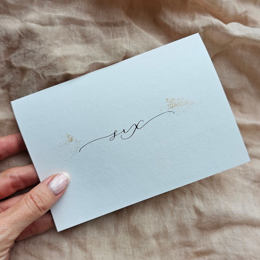 Handwritten Number Anniversary/birthday Card - Etsy