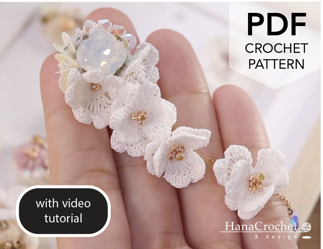 Digital Crochet Pattern to Make Crochet Earrings With Dangle Crochet ...