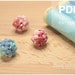 Crochet Puff Flower Ball Pendant PDF Crochet Pattern Puff - Etsy
