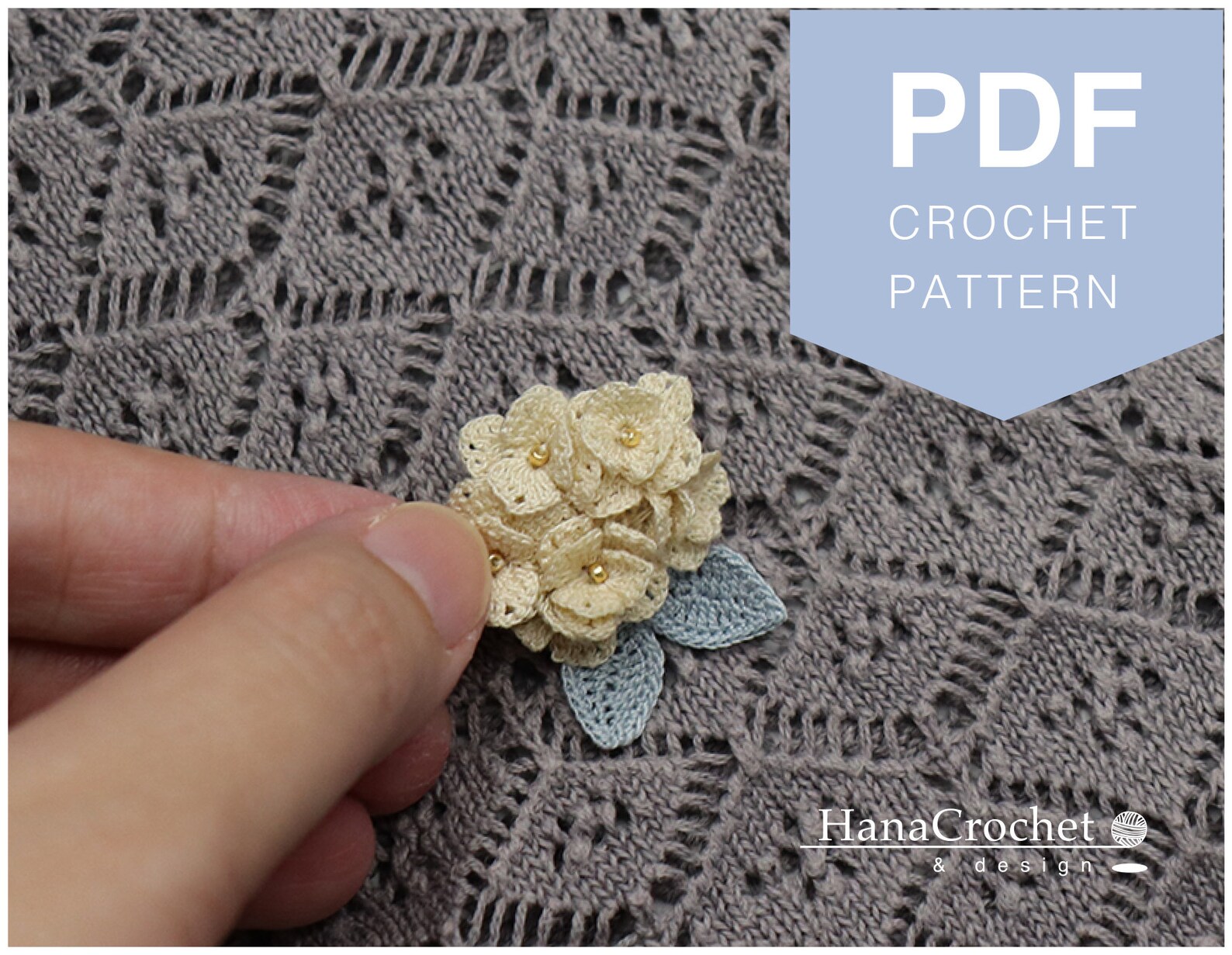 Crochet Pattern Miniature Flower Brooch - Micro Crochet Flower Brooch ...