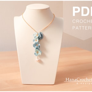 Crochet Miniature Flower Pendant - Lace Crochet Necklace - Bridesmaid ...