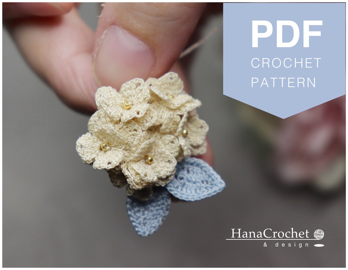 Crochet Pattern Miniature Flower Brooch Micro Crochet Flower - Etsy