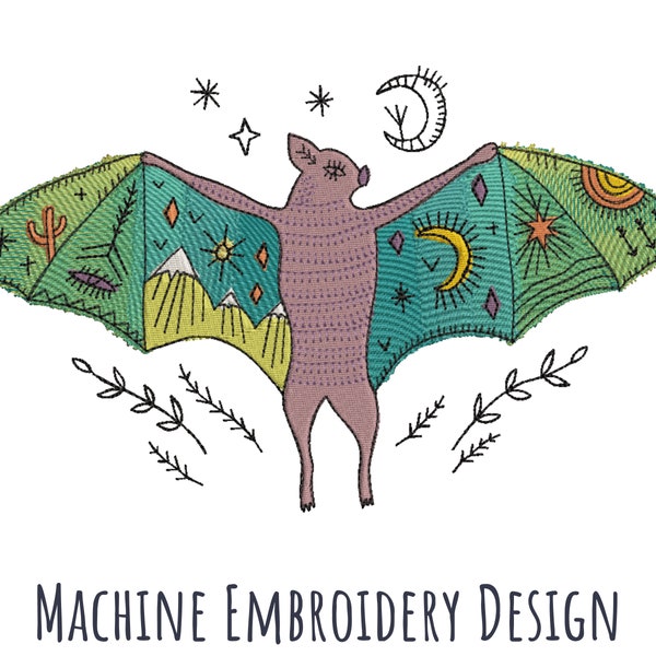 Bat Embroidery - Etsy
