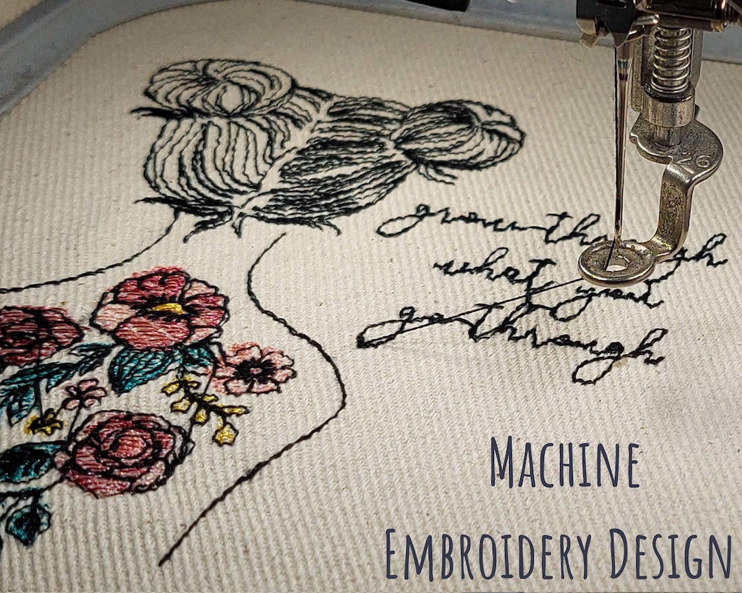 Line Art Machine Embroidery Design for Machine Embroidery - Etsy