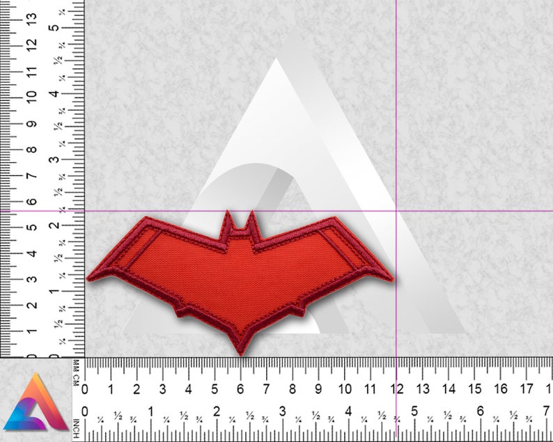 Red Bat Chest Batarang Emblem Logo Iron-on Embroidered Patch - Etsy