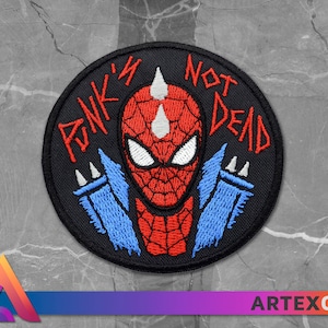 Spider-punk - Punk is Not Dead Iron-on Embroidered Patch (hobart Brown ...