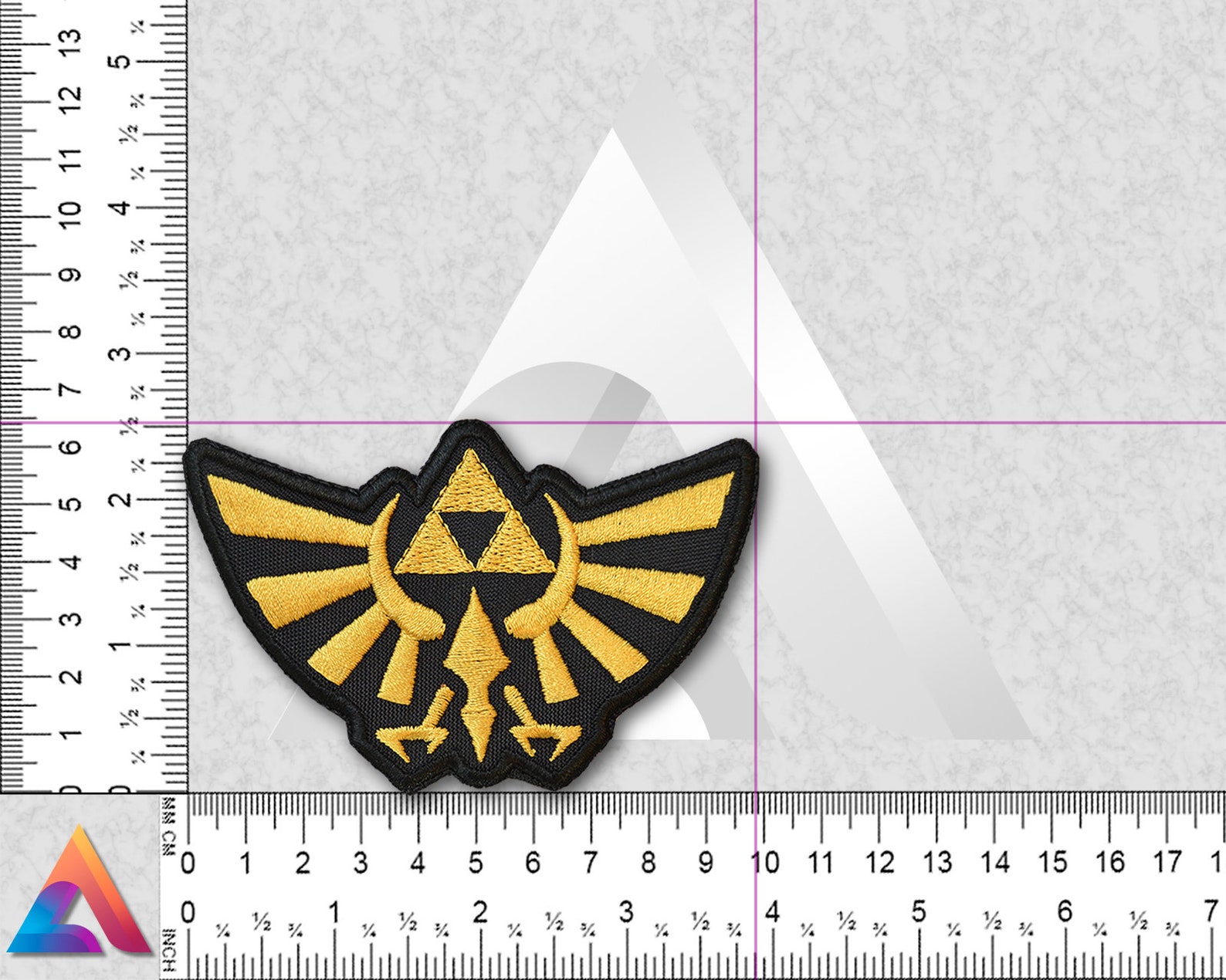 Zelda Hyrule Wingcrest Shield Iron-on Embroidered Patch, Triforce ...
