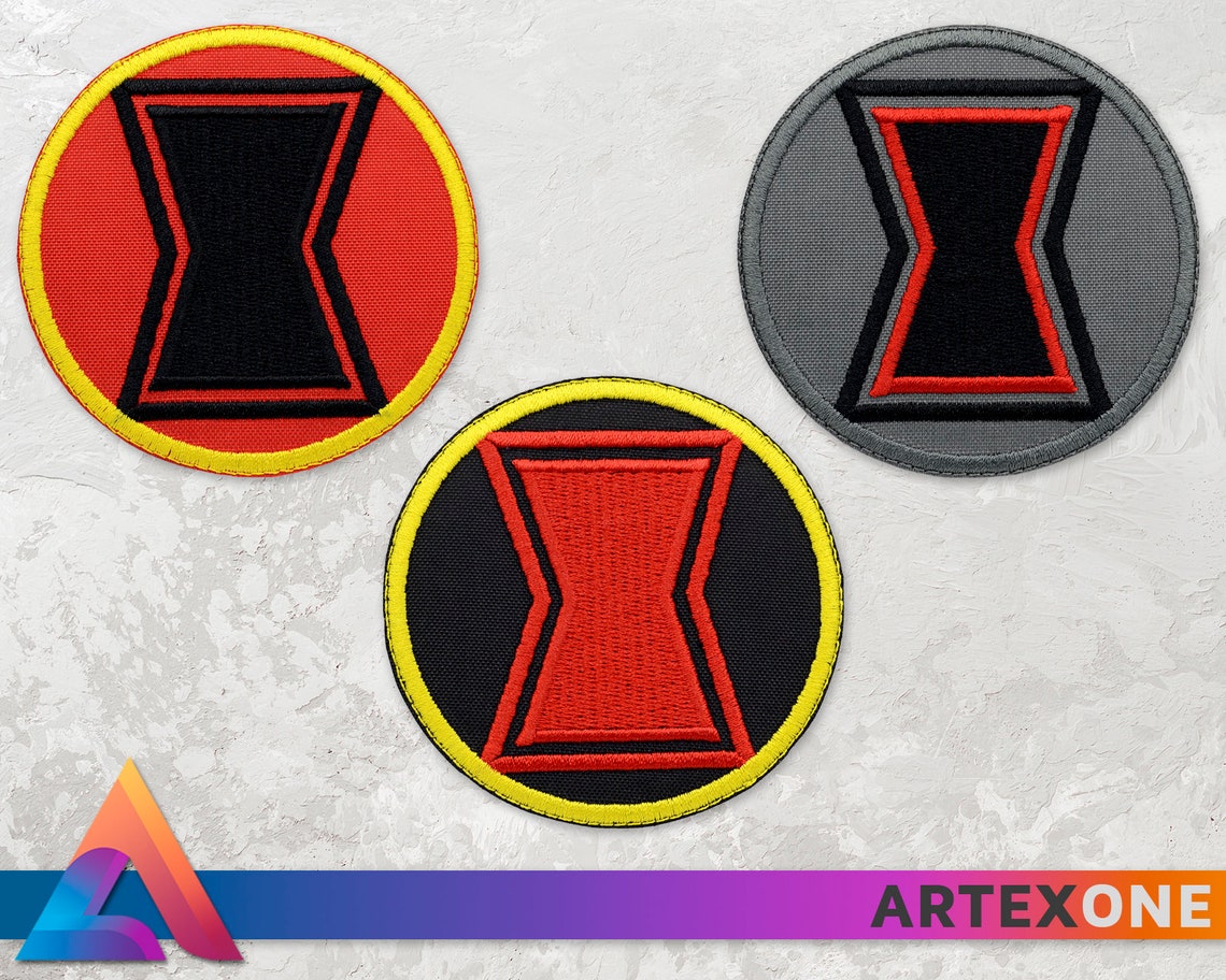 Black Widow Movie Logo Emblem Iron-on Embroidered Patch | Etsy