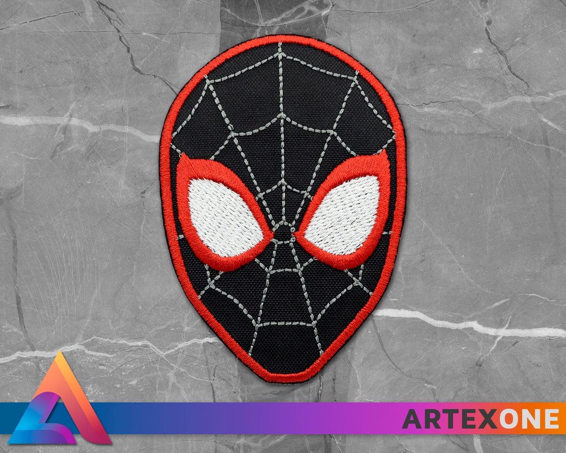 Spider-man Head Mask Iron-on Embroidered Patch Patches Pins - Etsy