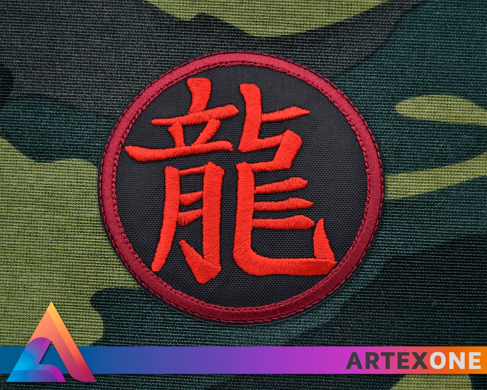 Japanese Kanji Symbol of Dragon Ryuu Embroidered Iron-on Patch ...