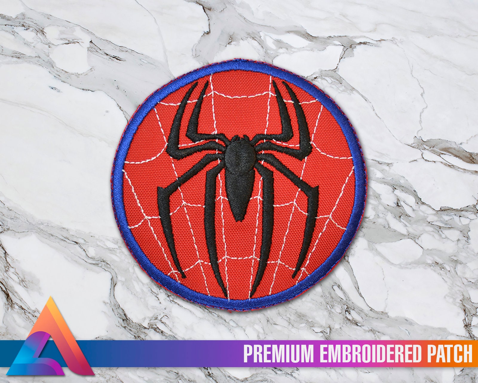 Spider-man Spider Logo Chest Iron-on Embroidered Patch, Custom Patch ...
