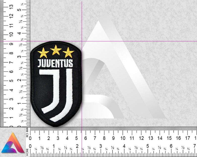 Juventus FC 3 Stars Crest Home Colours Iron-On Embroidered | Etsy