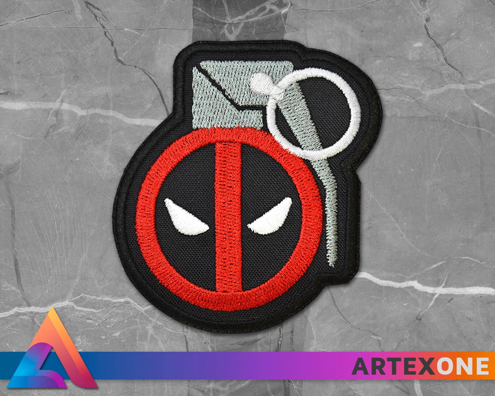 Deadpool Grenade Iron-On Embroidered Patch Custom Limited | Etsy