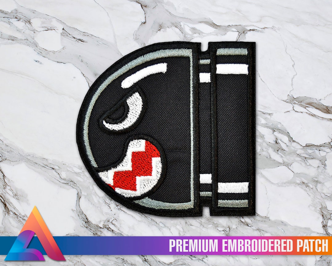 Big Bullet Bill Super Mario World Iron-on Embroidered Patch, Patches ...