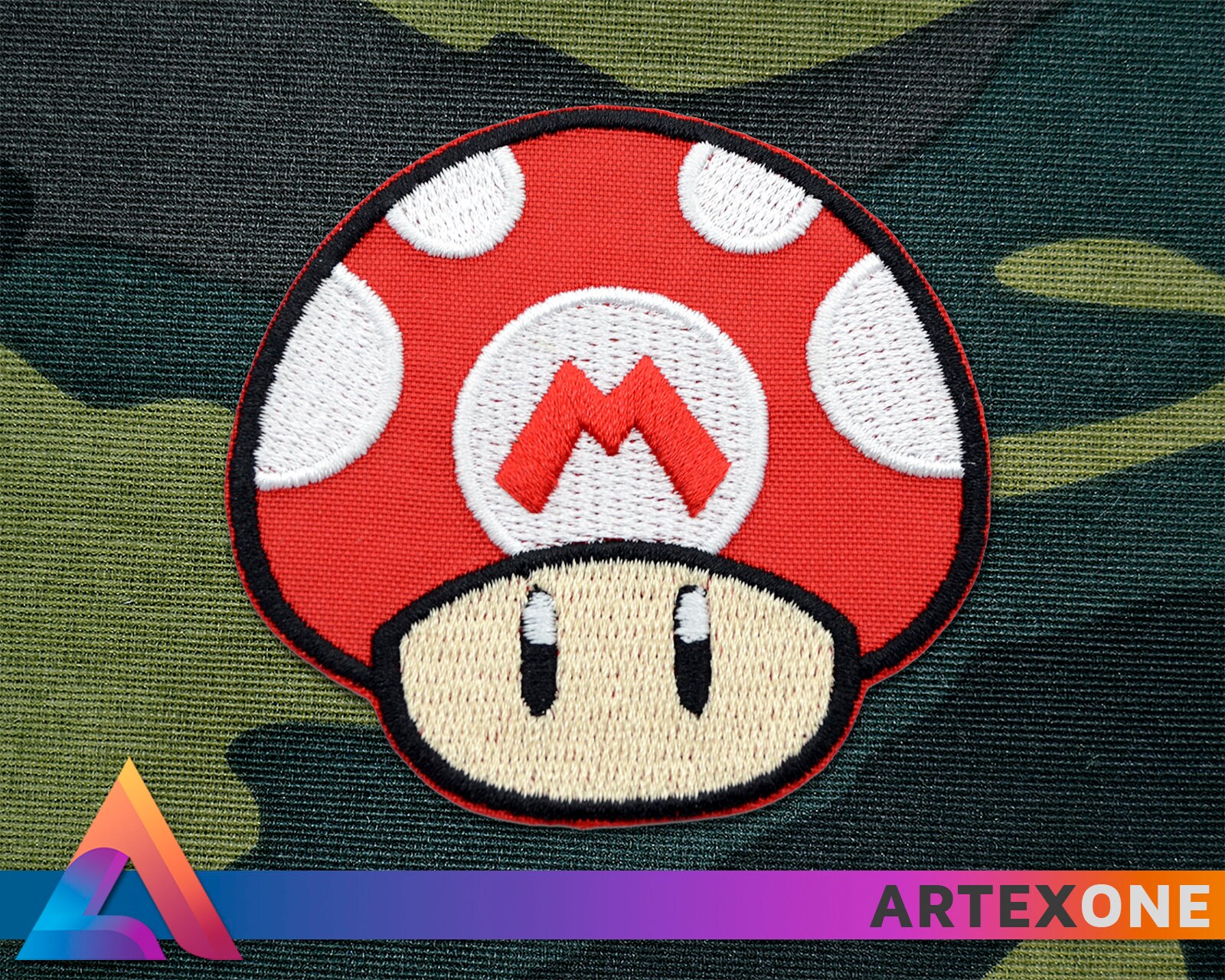 Super Mario Bros Red Mushroom Iron-on Embroidered Patch | Etsy