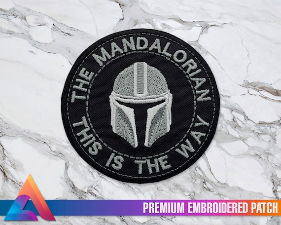 This is the Way Mando's Helmet Iron-on Embroidery Patch - Etsy