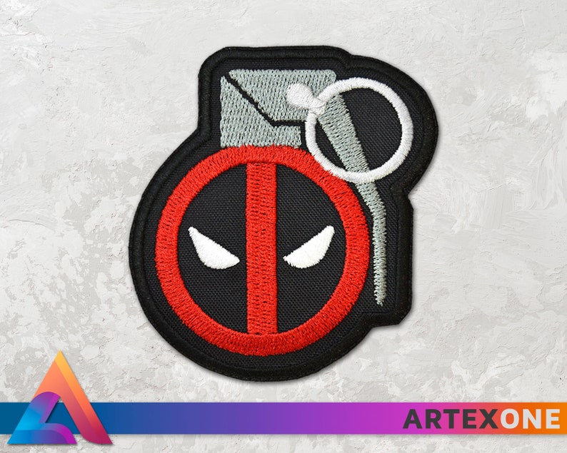 Deadpool Grenade Iron-on Embroidered Patch Custom Limited - Etsy
