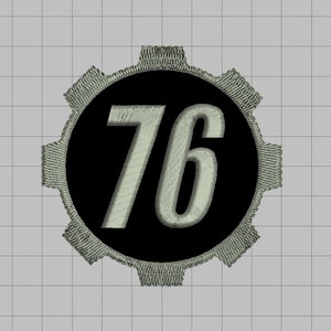 Fallout 76 and 111 Emblem Logo Gear Iron-on Embroidered Patch, Custom ...