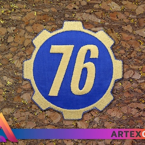 Fallout 76 and 111 Emblem Logo Gear Iron-on Embroidered Patch, Custom ...