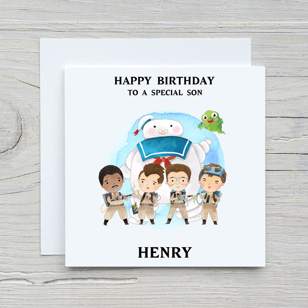 Ghostbusters Birthday Card Any Age Personalised, Grandson, Nephew, Son ...