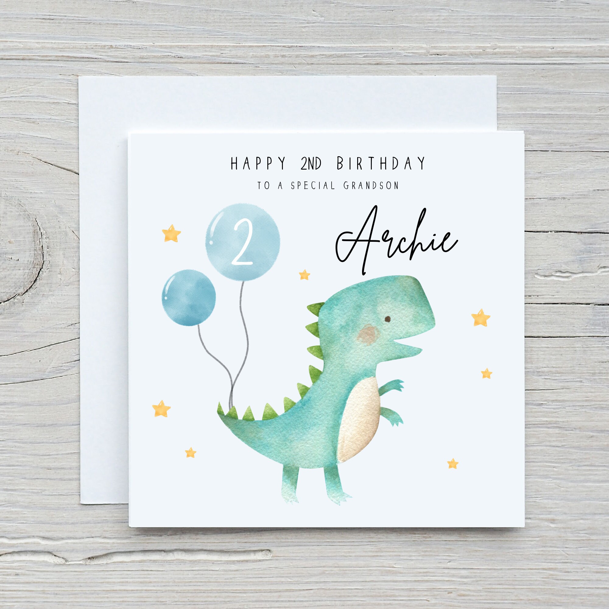 T-rex Dinosaur Birthday Card Any Age Personalised 1st 2nd - Etsy UK