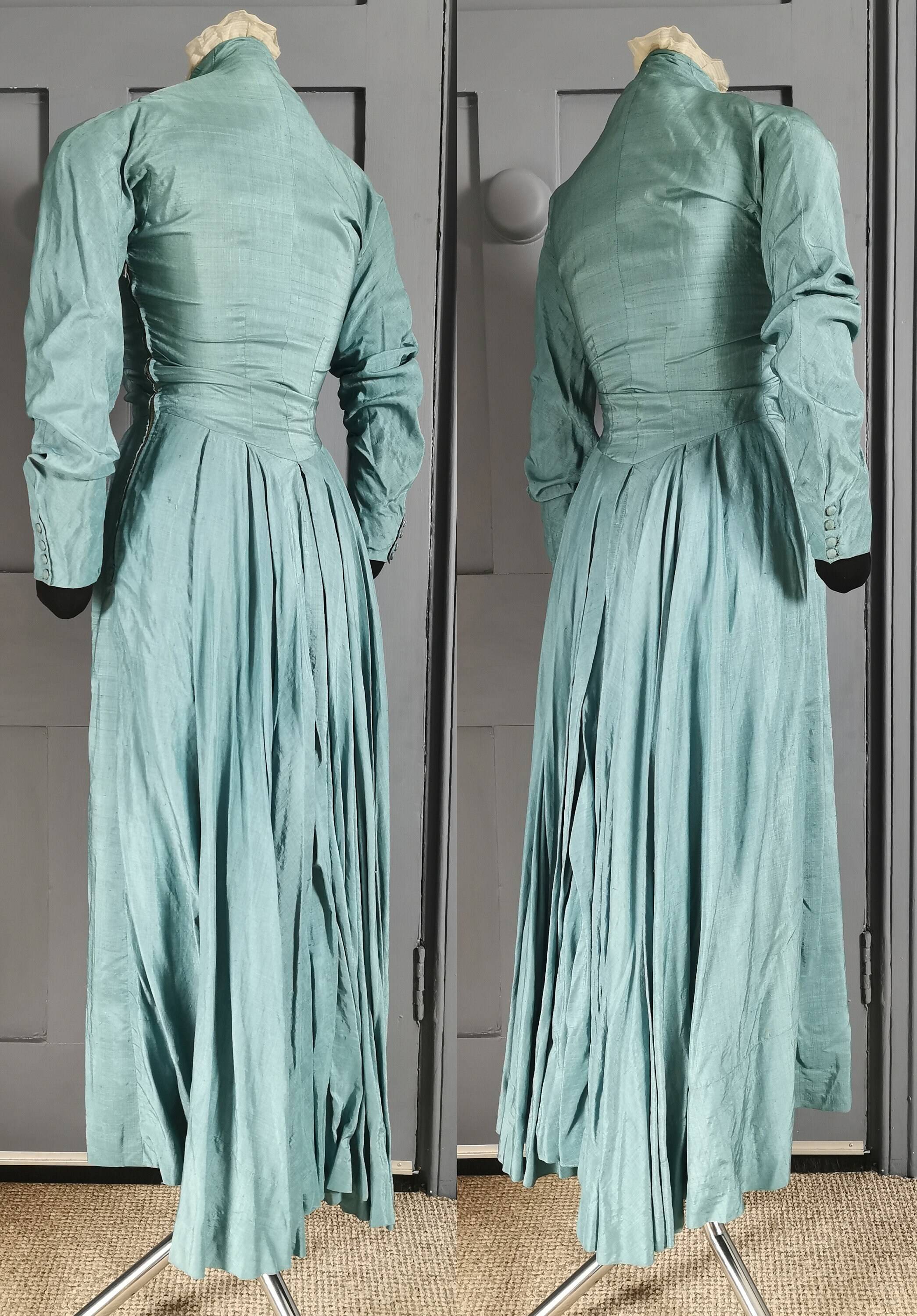 Interesting Vintage 1930s / 1940s Victorian Style Silk Day Dress - Etsy