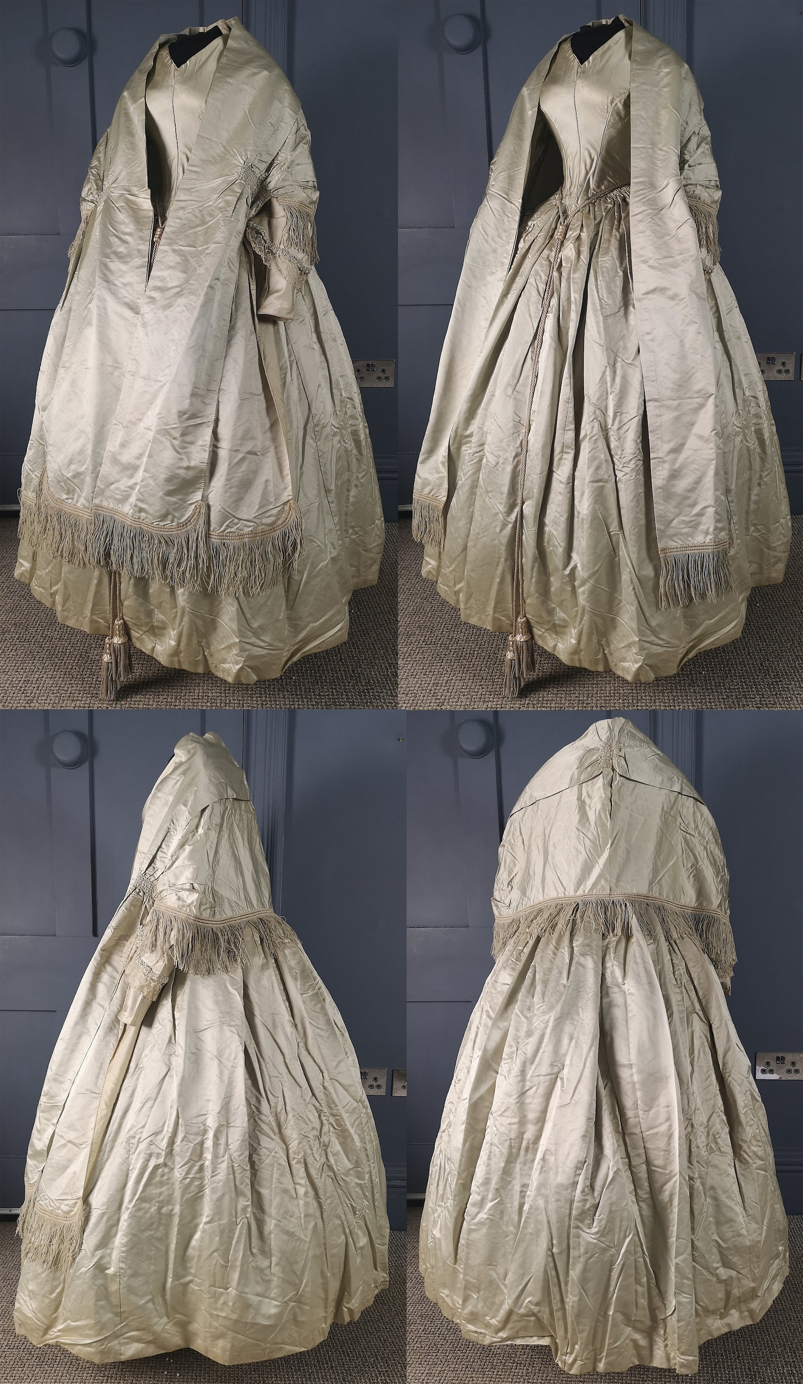 Incredible Victorian Antique 1840s Wedding ? Dress / Trousseau - Gown ...