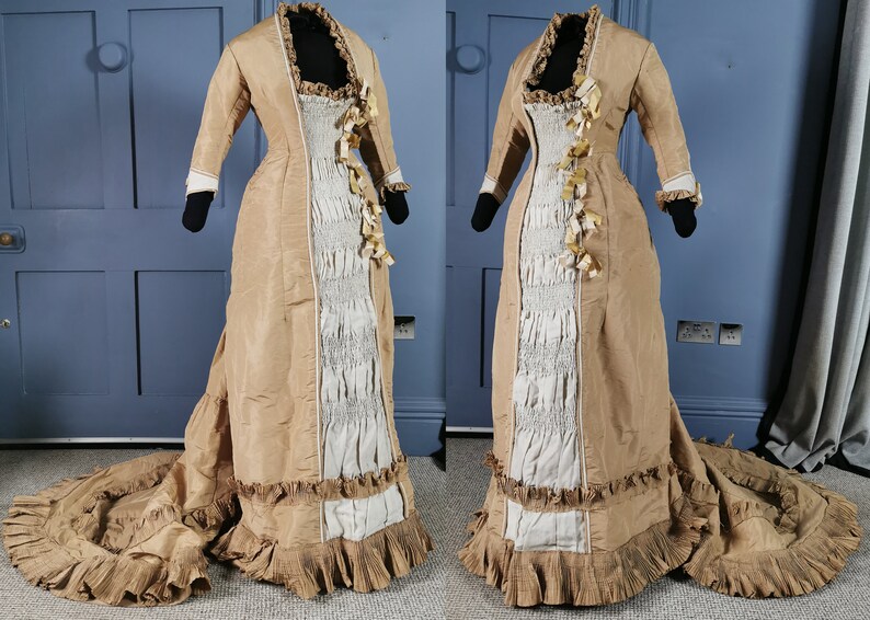 Stunning Late 1870s Princess / Natural Form Bustle Dress - Etsy Canada