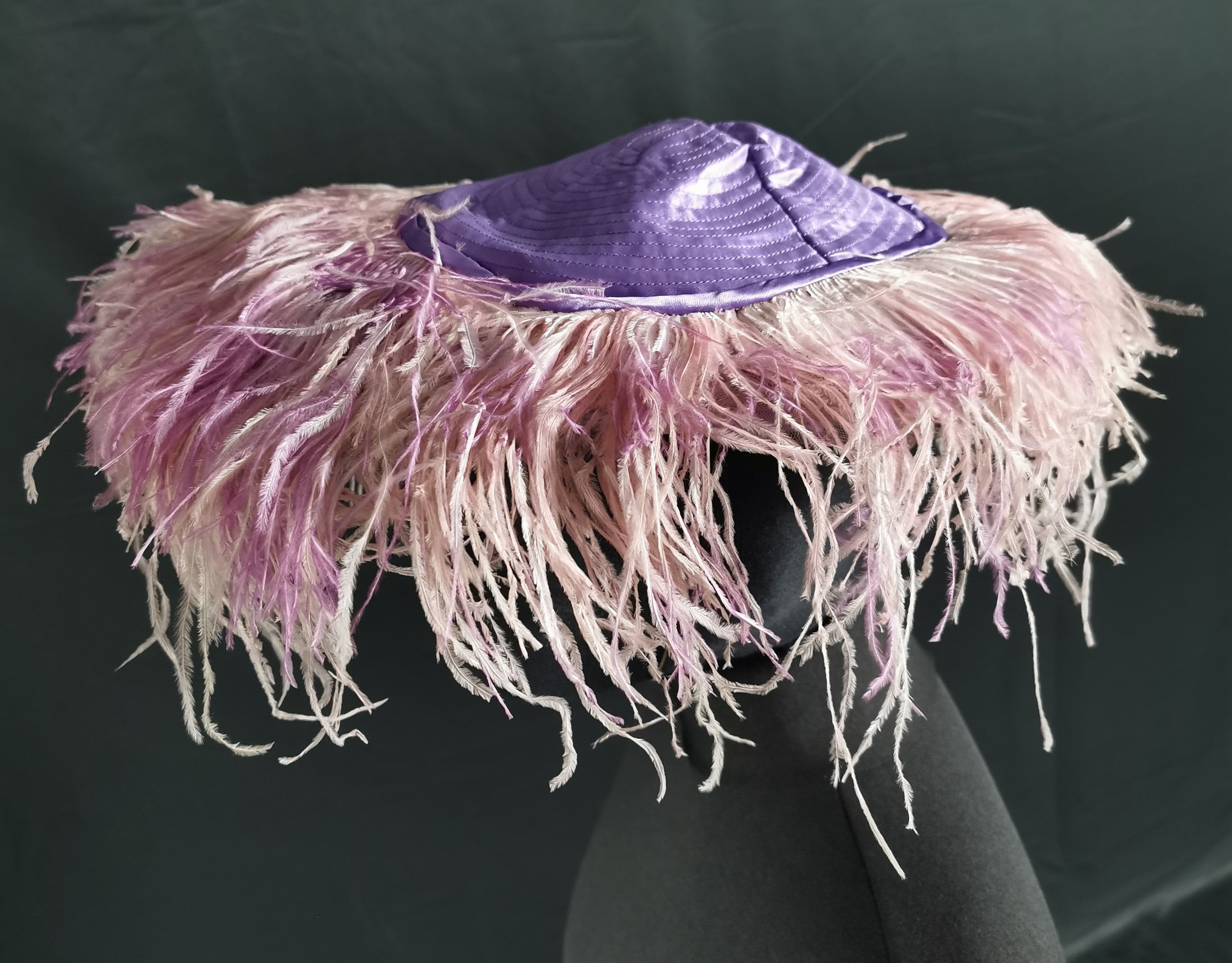 Fabulous Vintage 1930s / 1940s Dyed Ostrich Feather Hat - 'esprey Hats ...