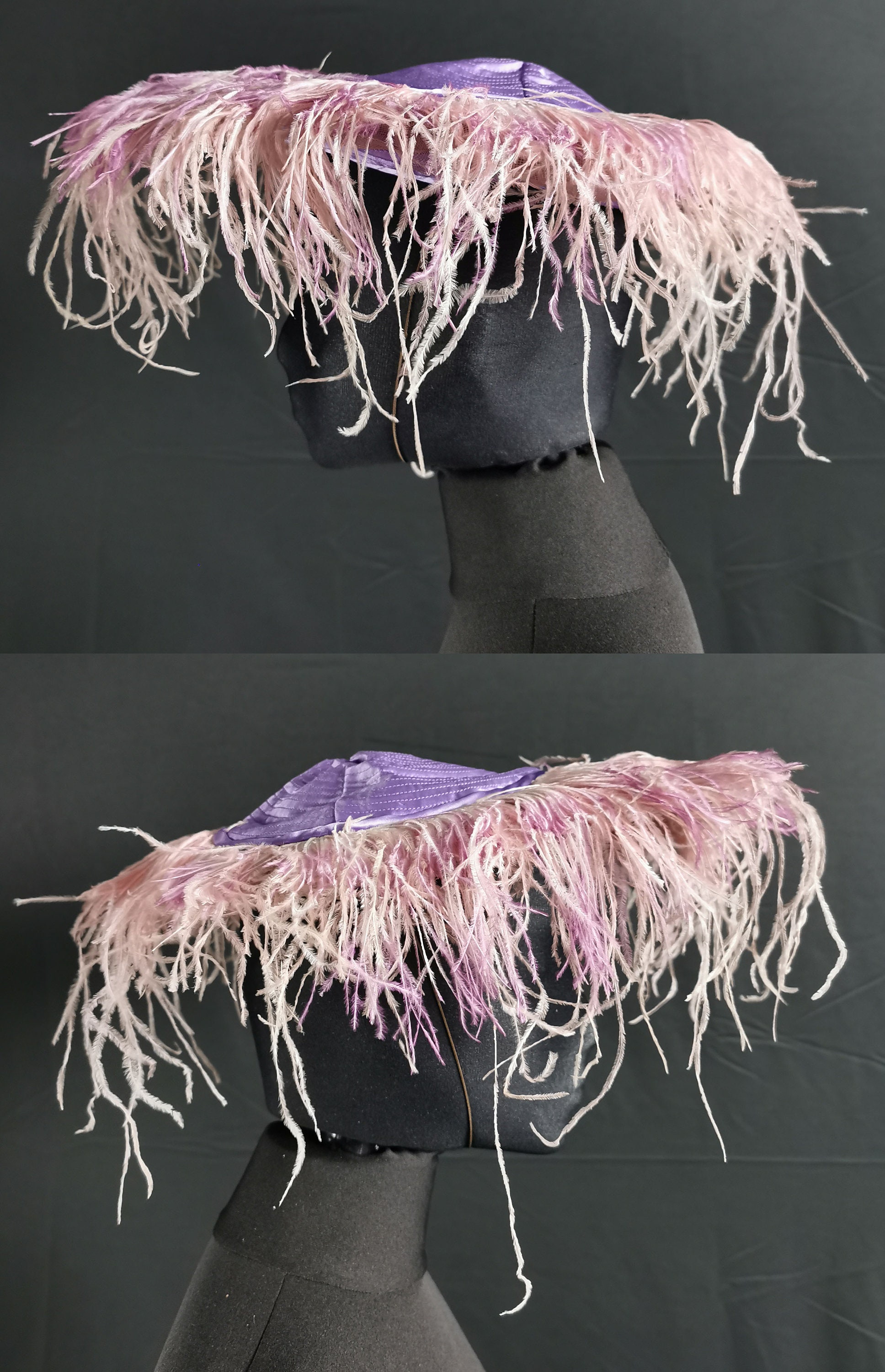 Fabulous Vintage 1930s / 1940s Dyed Ostrich Feather Hat - Etsy