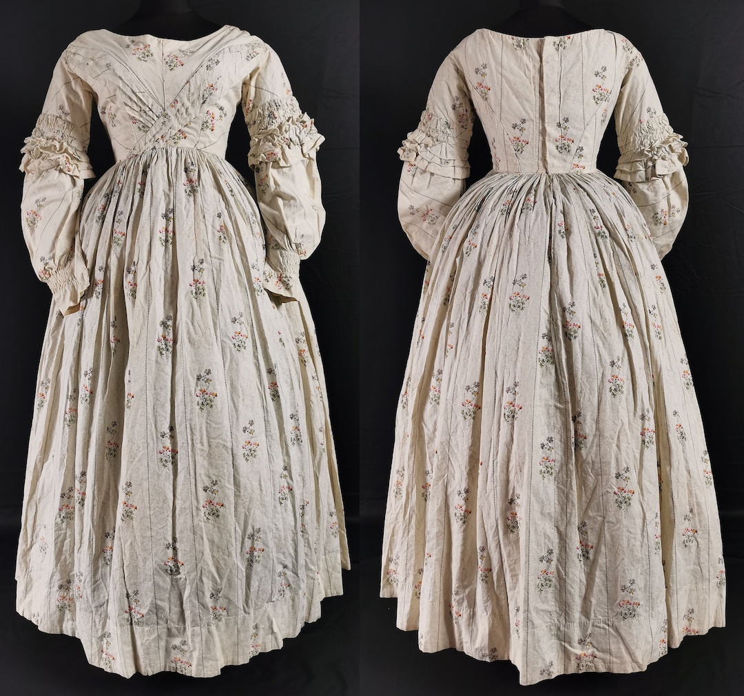 Exquisite Pre Victorian / Victorian Antique 1830s Floral Print Dress - Etsy