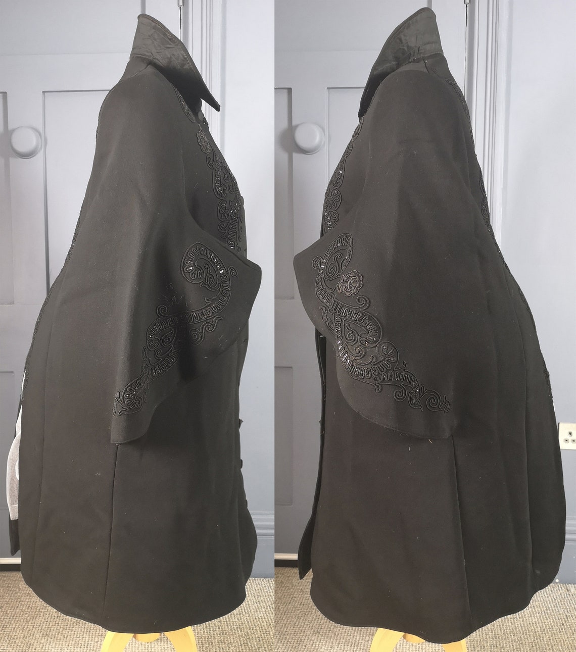 Rare 1870s / 1880s Natural Form Era Bustle Mourning Coat - Etsy UK