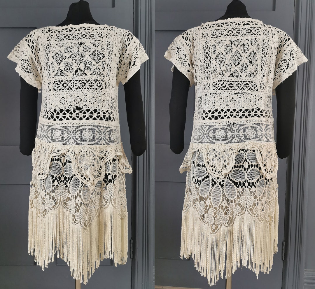 Fab Antique / Vintage 1920s Lace Flapper Dress - Etsy
