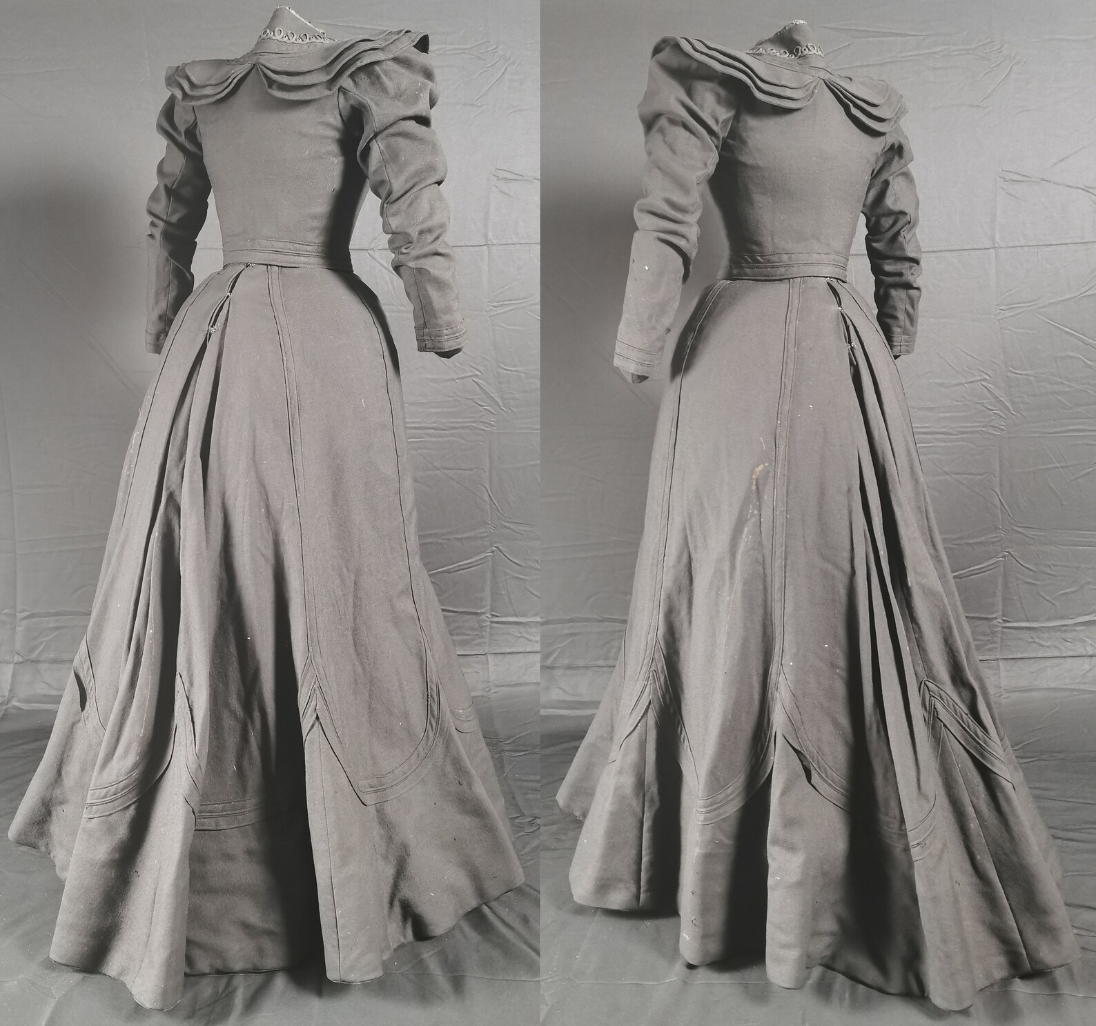 Elegant Victorian / Edwardian 1890s / 1900s Antique Black Wool - Etsy