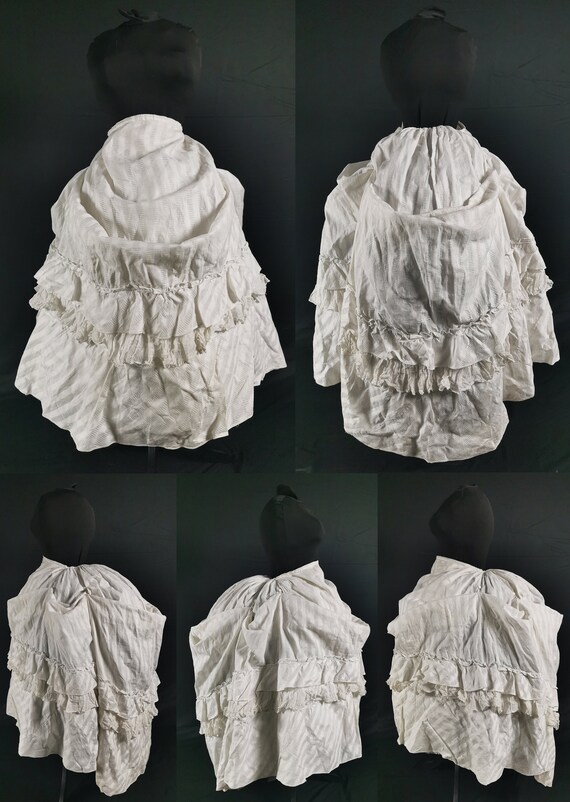 Victorian Antique 1870s ' Retrousse ' Summer Bustle S… - Gem