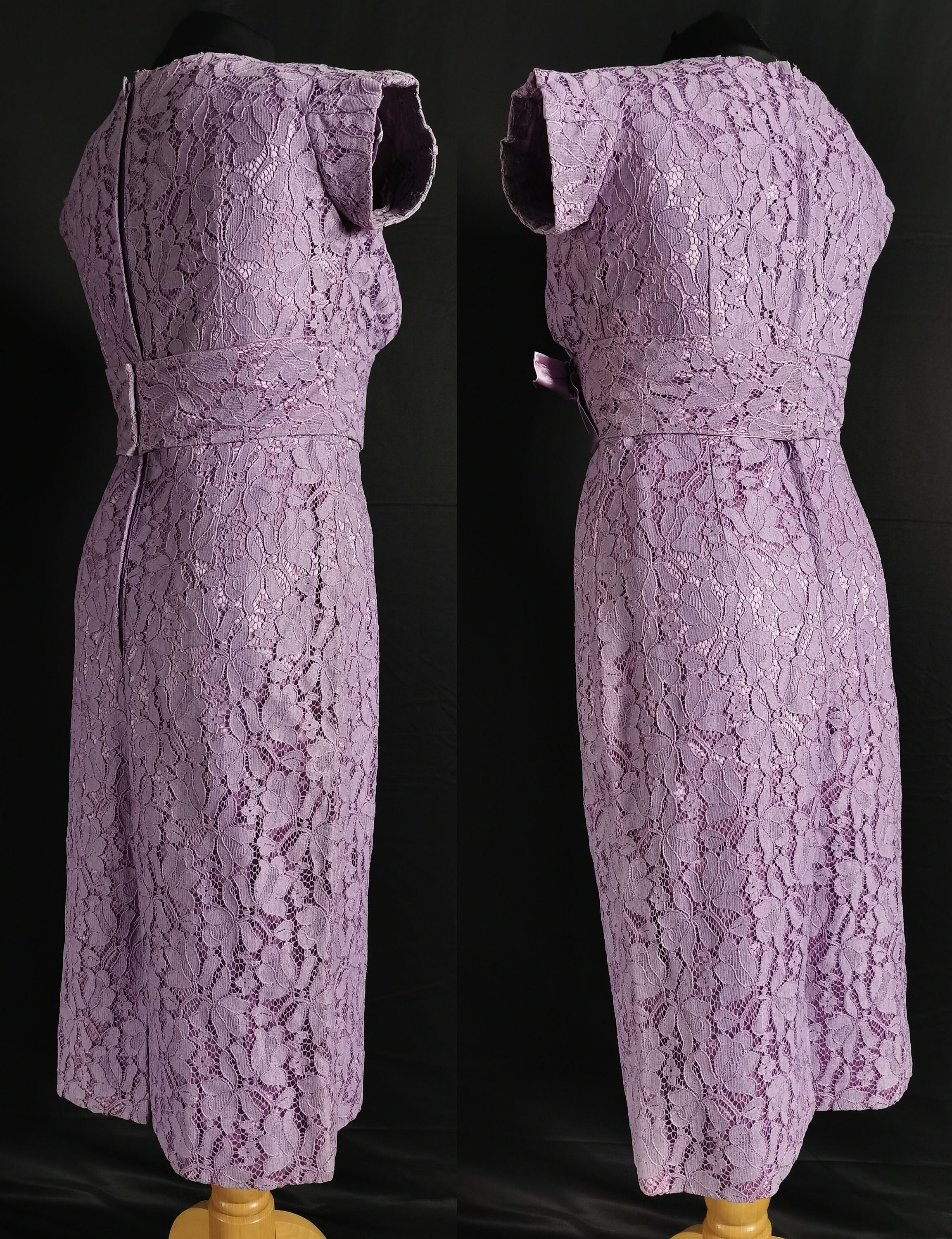 Smart Vintage Fashion 1950s Purple Lace Cocktail Dress - Etsy