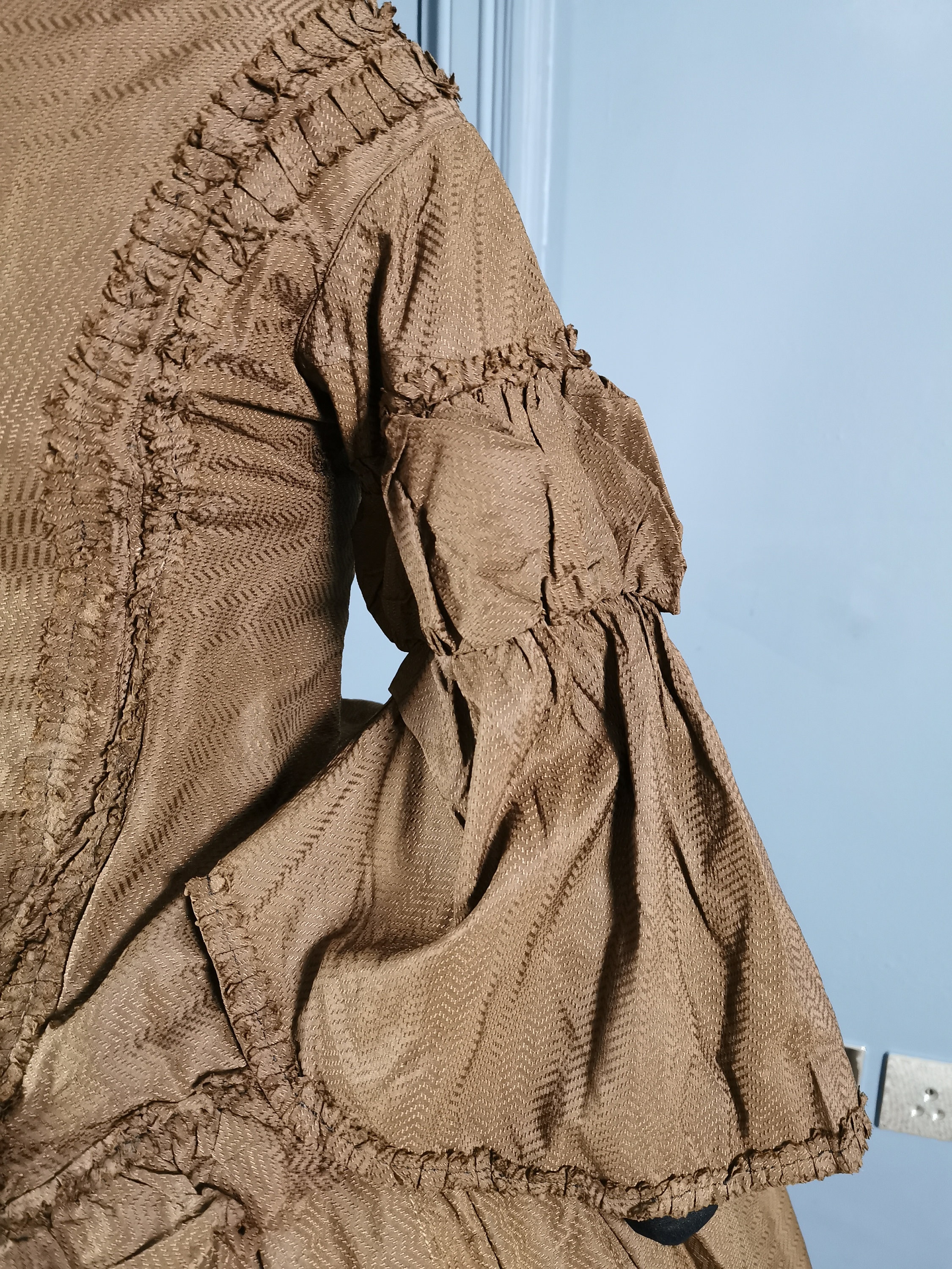 Victorian Antique 1850s Pagoda Sleeve Crinoline Silk Day Dress - Etsy