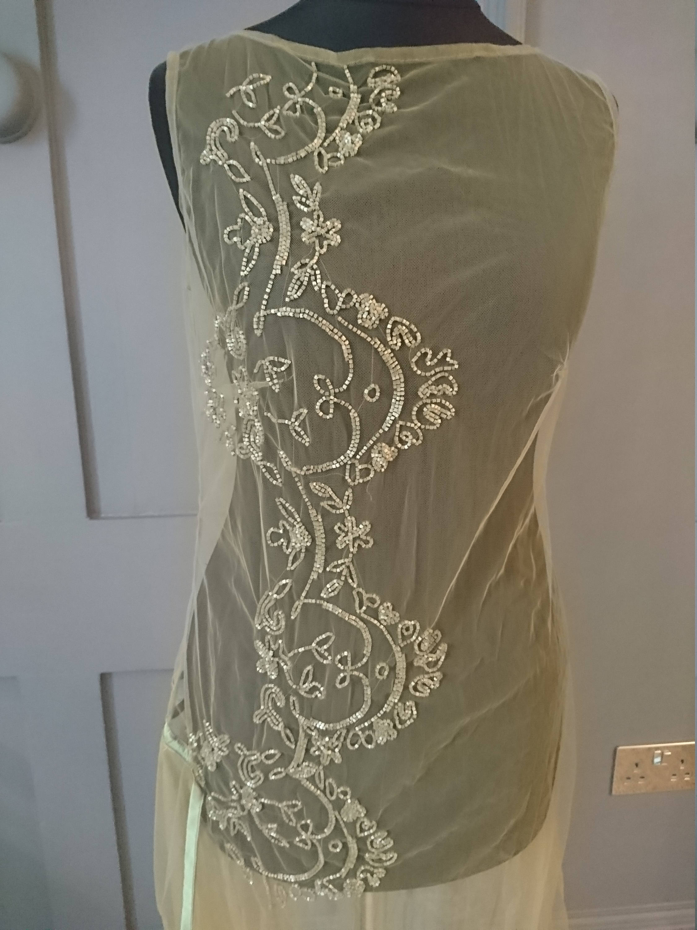 1920s Asymmetric Beaded Net Flapper Dress - True Vintage Fashion - Etsy