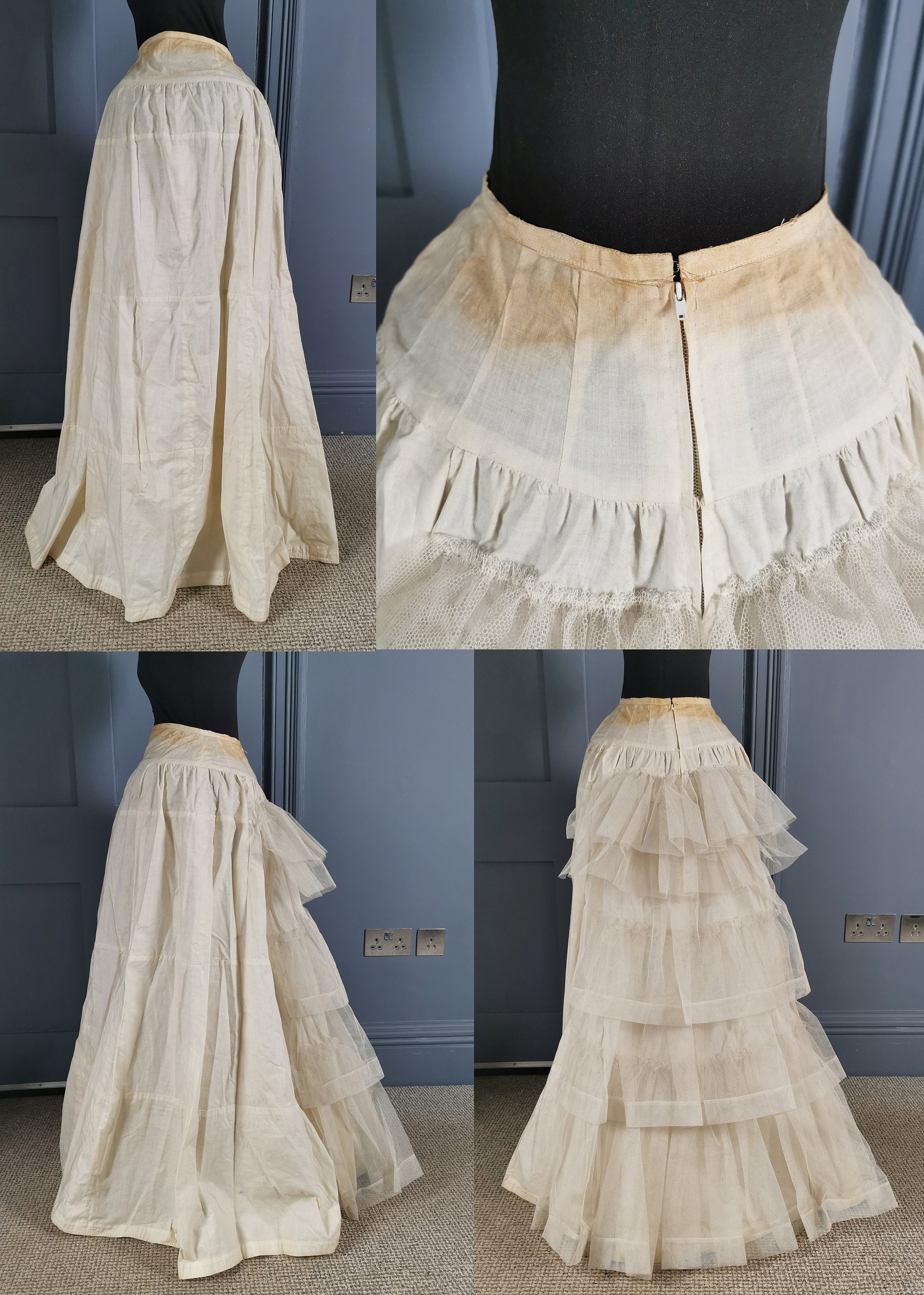 Spectacular Vintage 1940s / 1950s Victorian Style Silk Wedding - Etsy UK