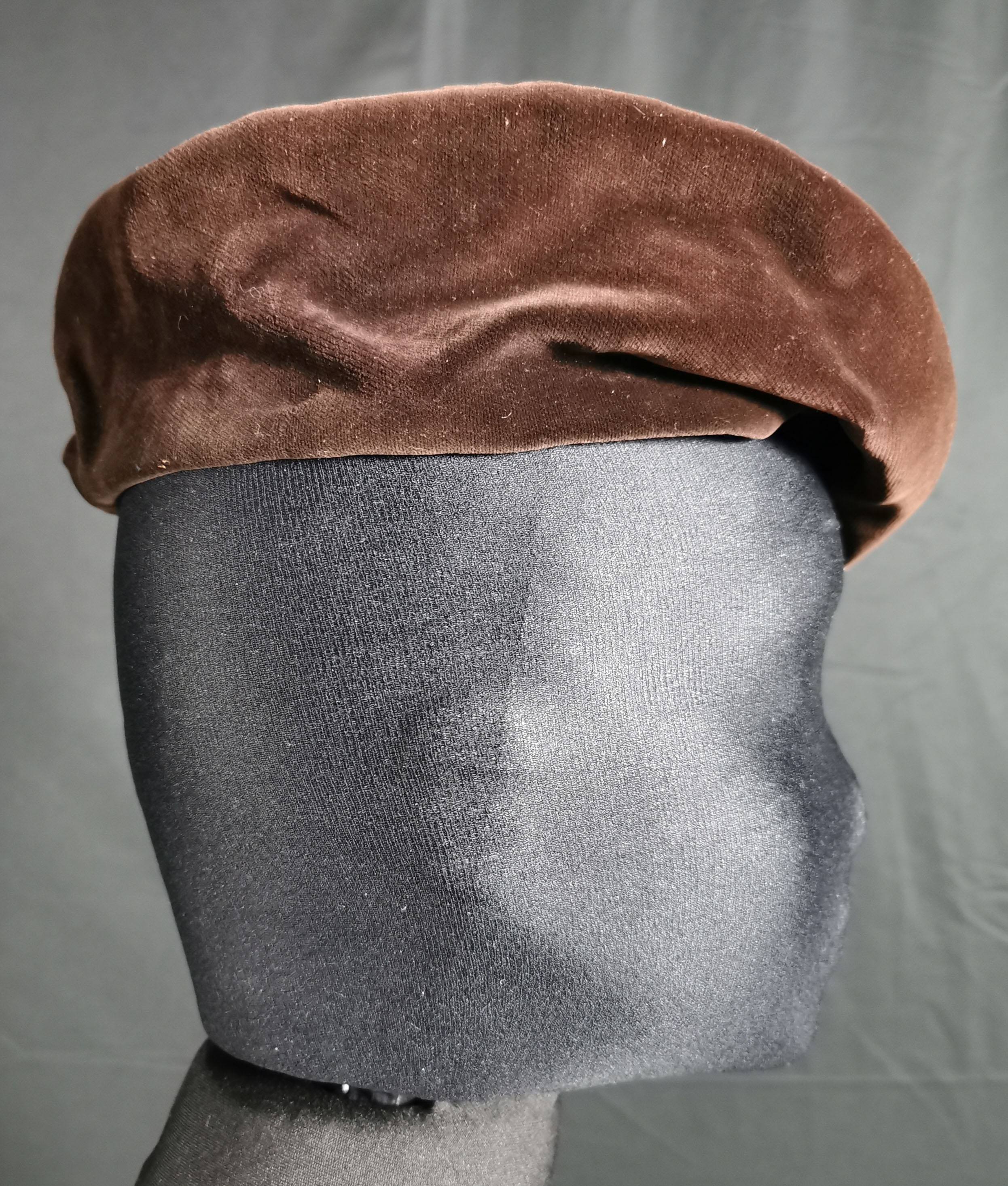 Vintage 1930s Parisian Art Deco Velvet Beret / Hat ' Marcelle Berlin ...