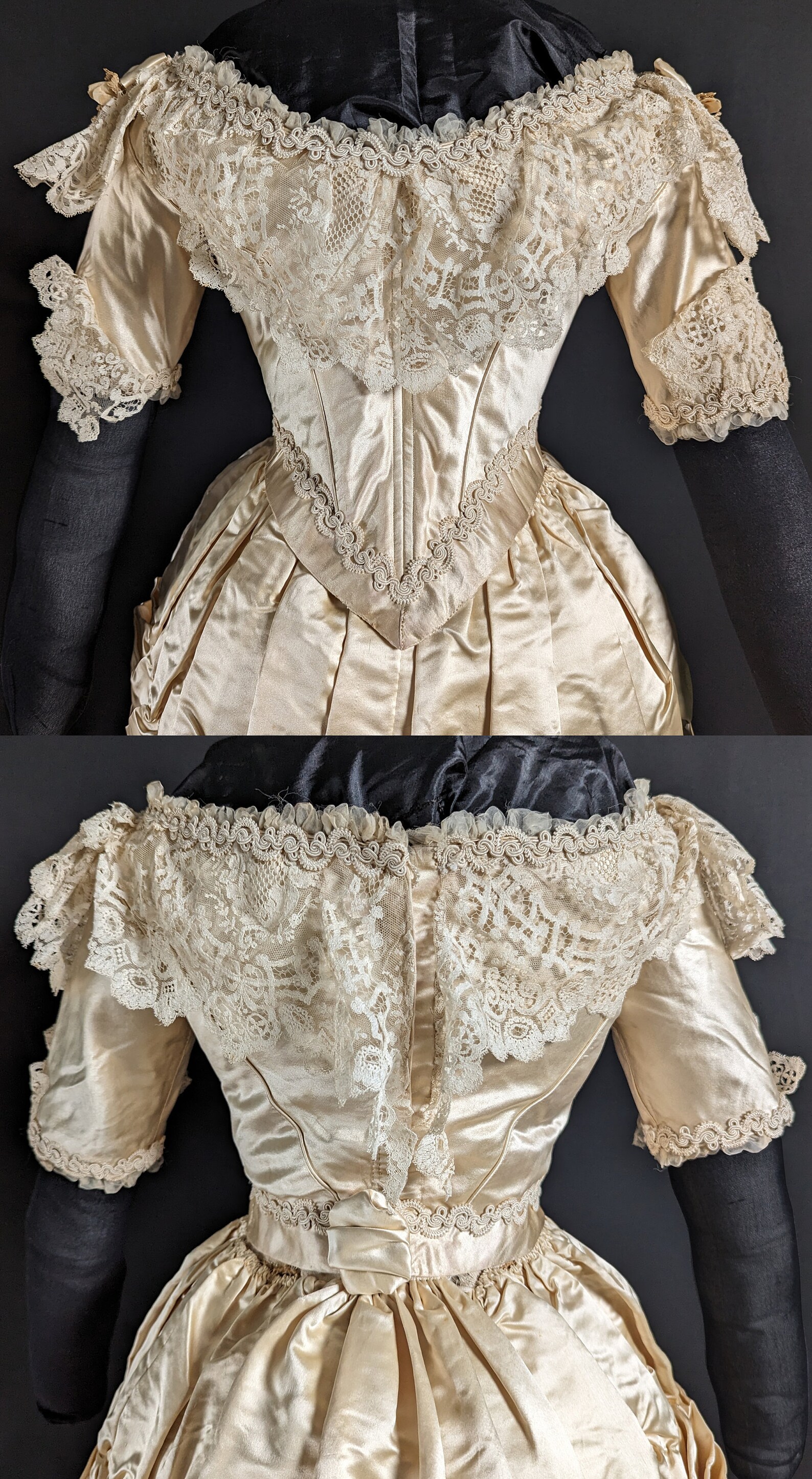 Exquisite Victorian Antique Fashion Early 1880s Natural Form Bustle ...