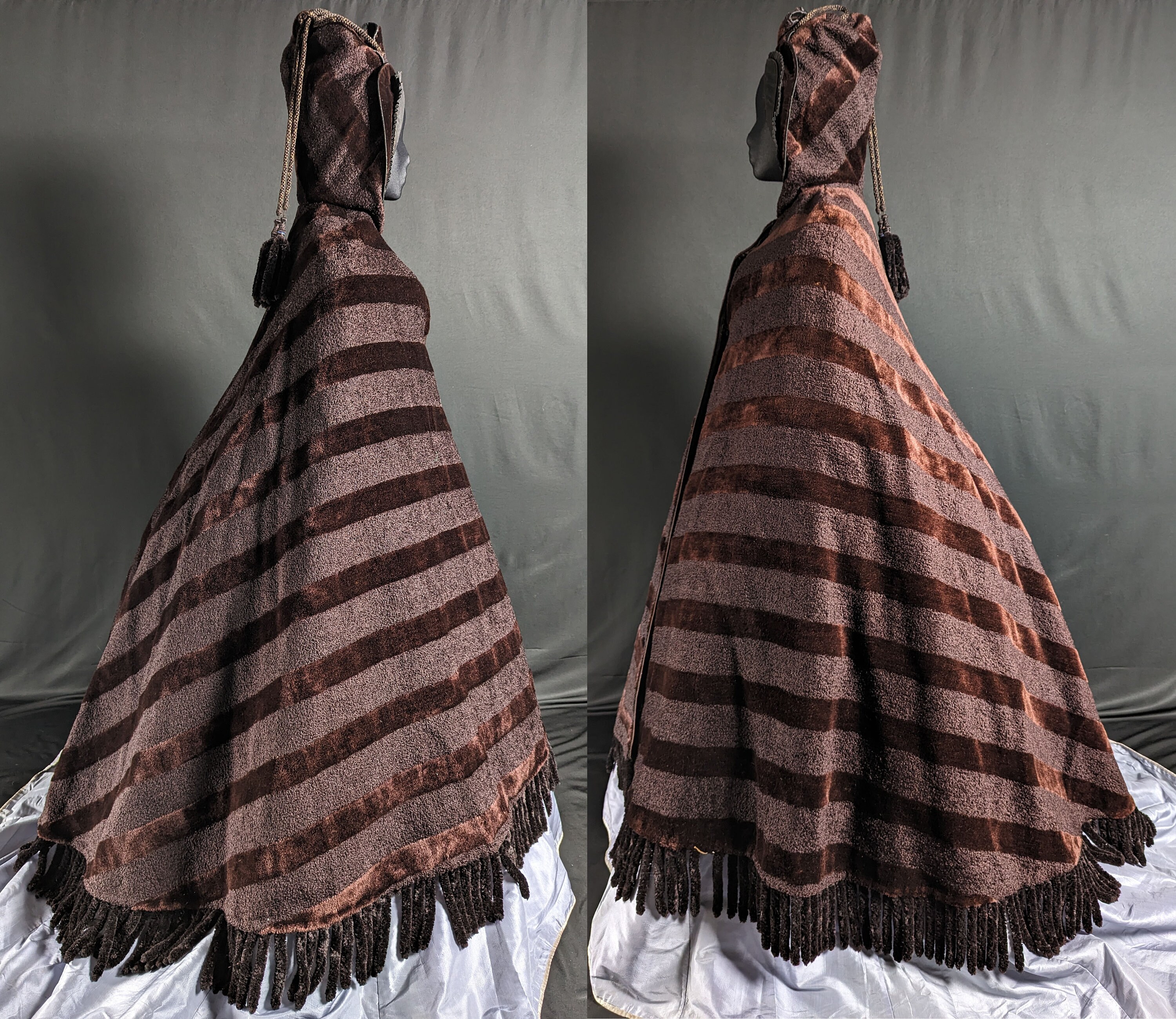RARE Victorian Antique Fashion 1850s / 1860s Crinoline Era Hooded ...