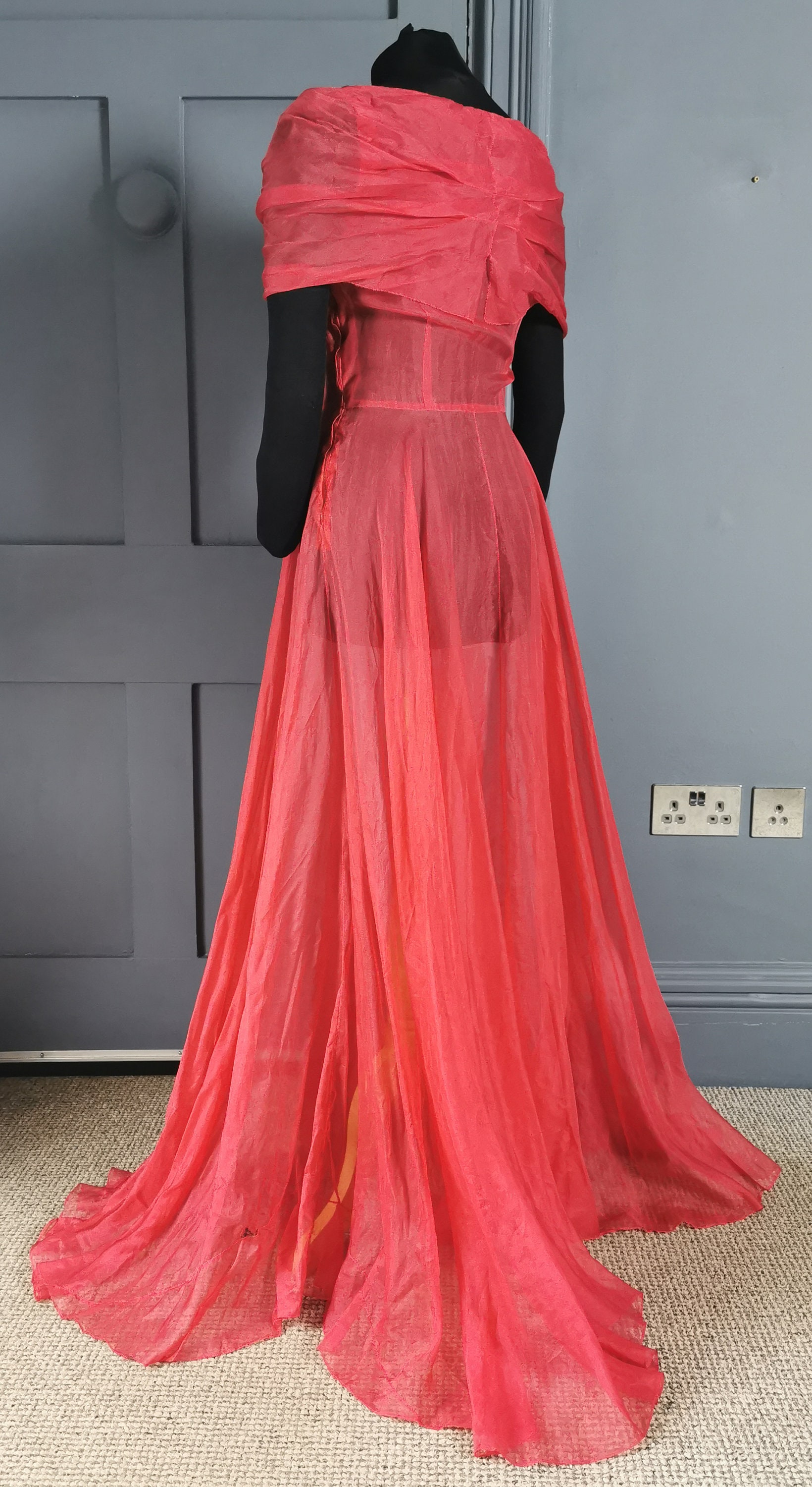 1930s Red Gown