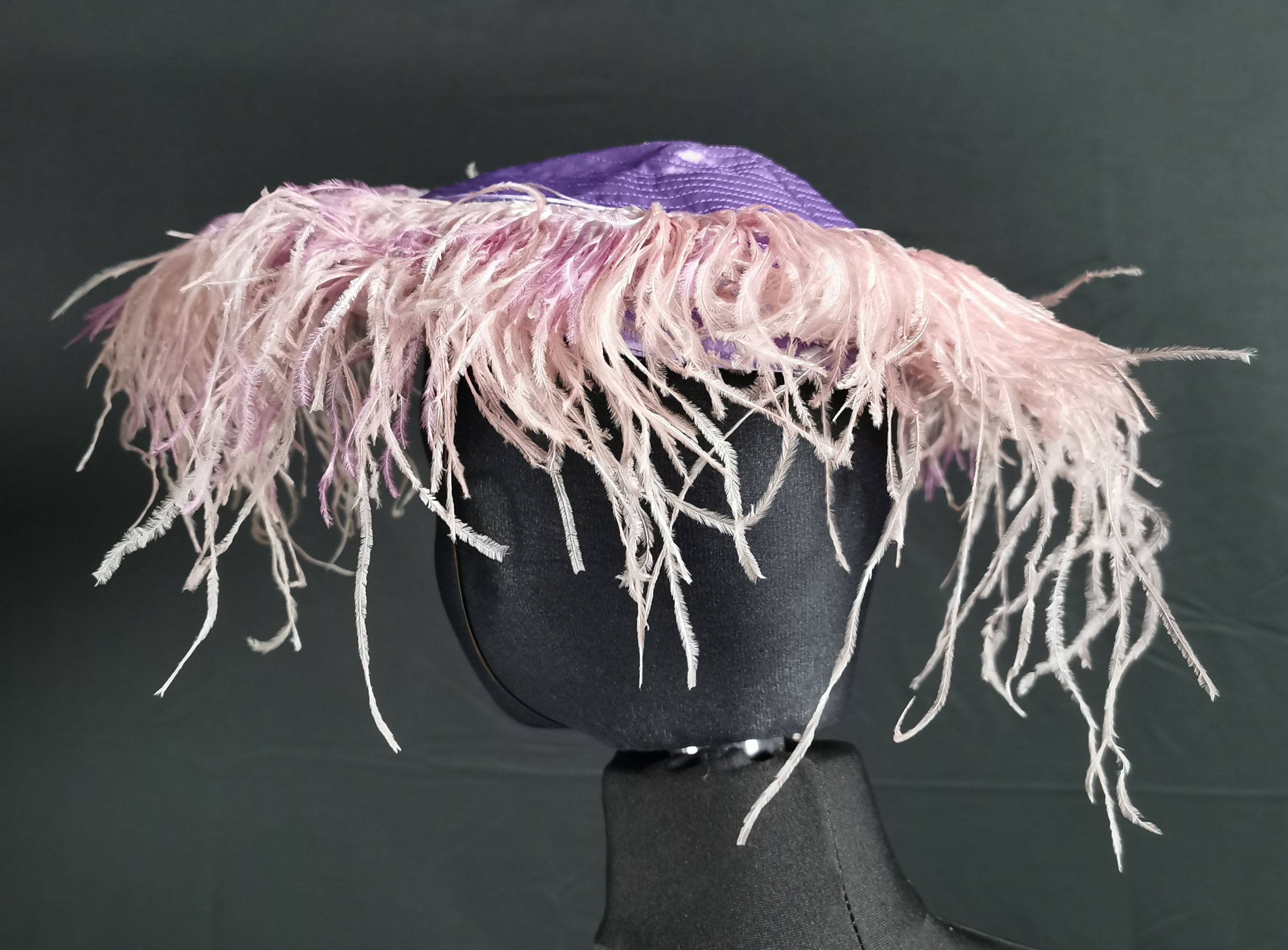 Fabulous Vintage 1930s / 1940s Dyed Ostrich Feather Hat - 'esprey Hats ...